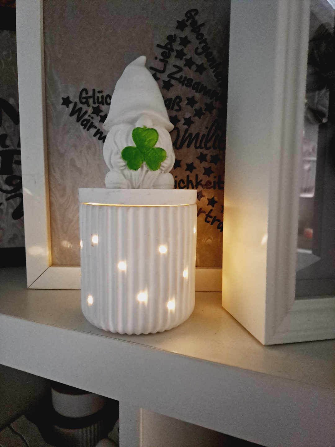 Lucky Light Box Illuminated, Gnome Lucky Dwarf, Sweet Gift Idea, Raysin ...