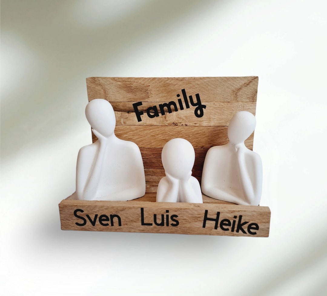 Gift Set Family Family White Mom Dad Child Grandma Grandpa Child Dog ...