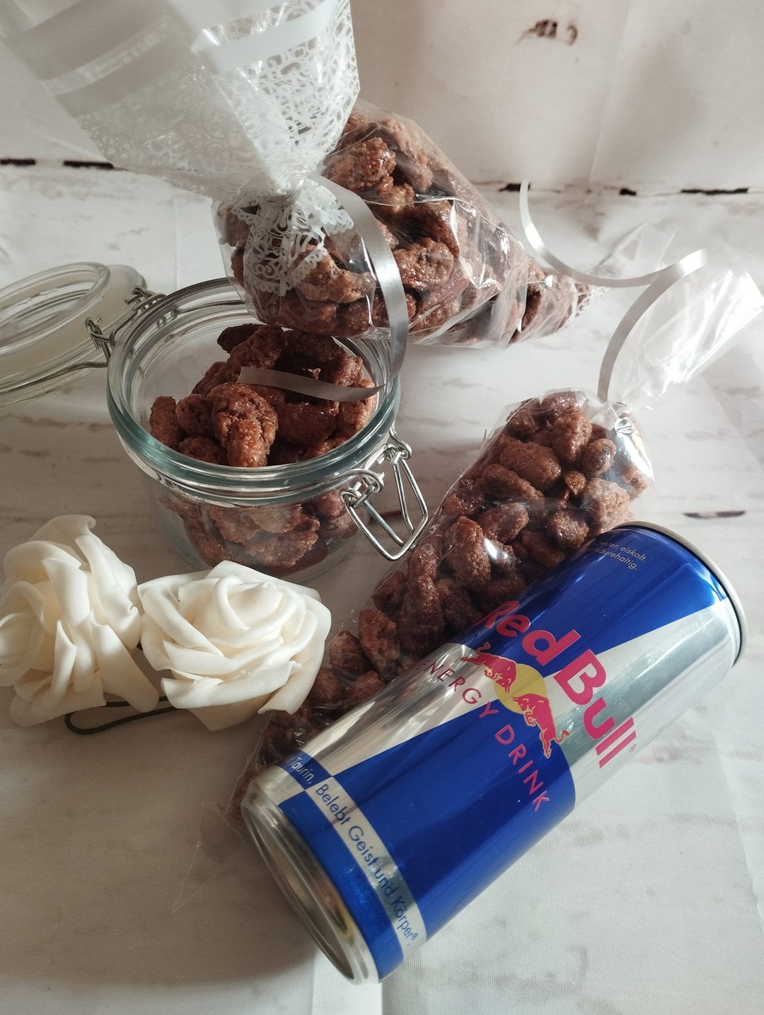 Roasted Almonds Peanuts Red Bull Energy Christmas Market - Etsy