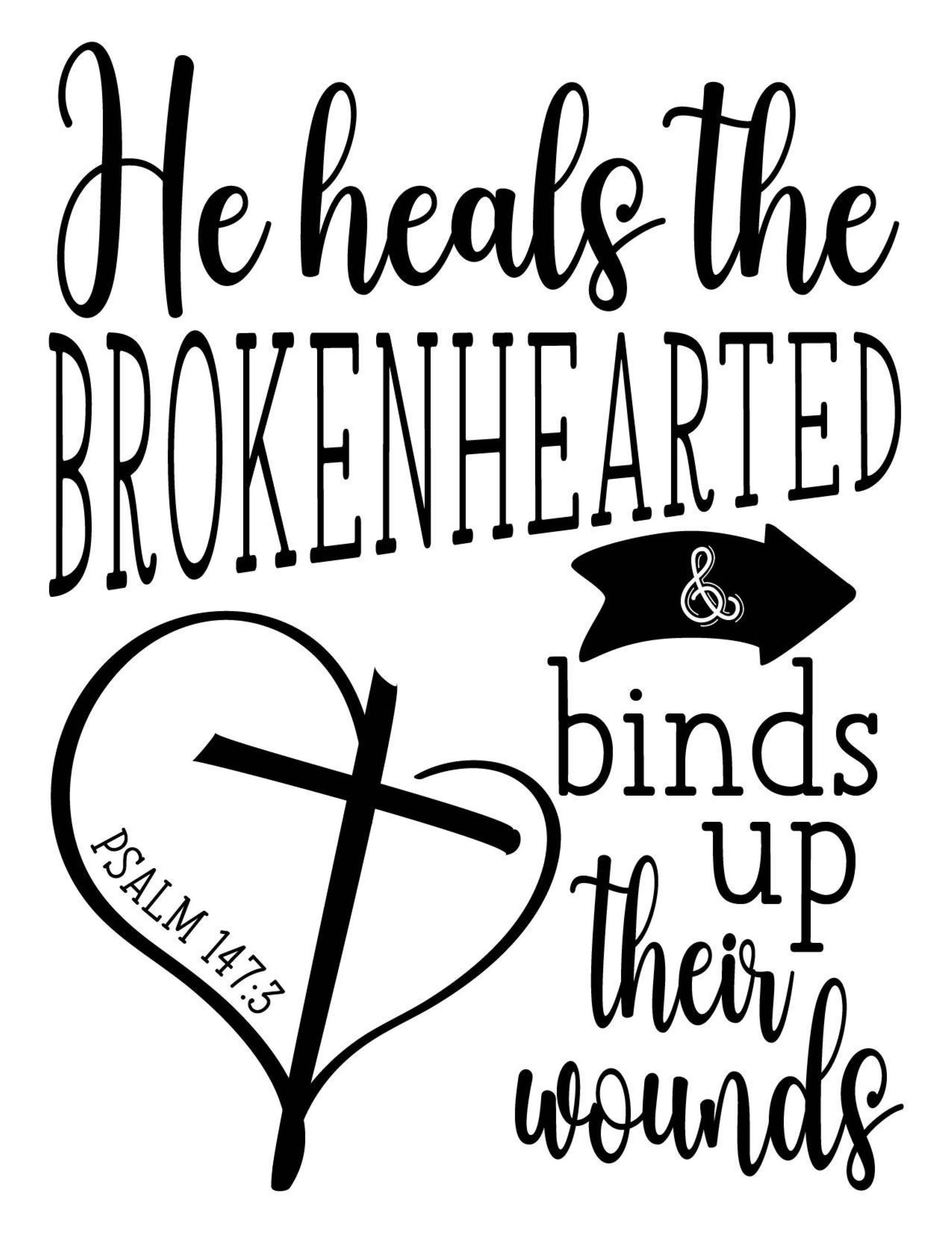 Reusable Stencil-8.5x11 He Heals the BROKENHEARTED & binds up | Etsy