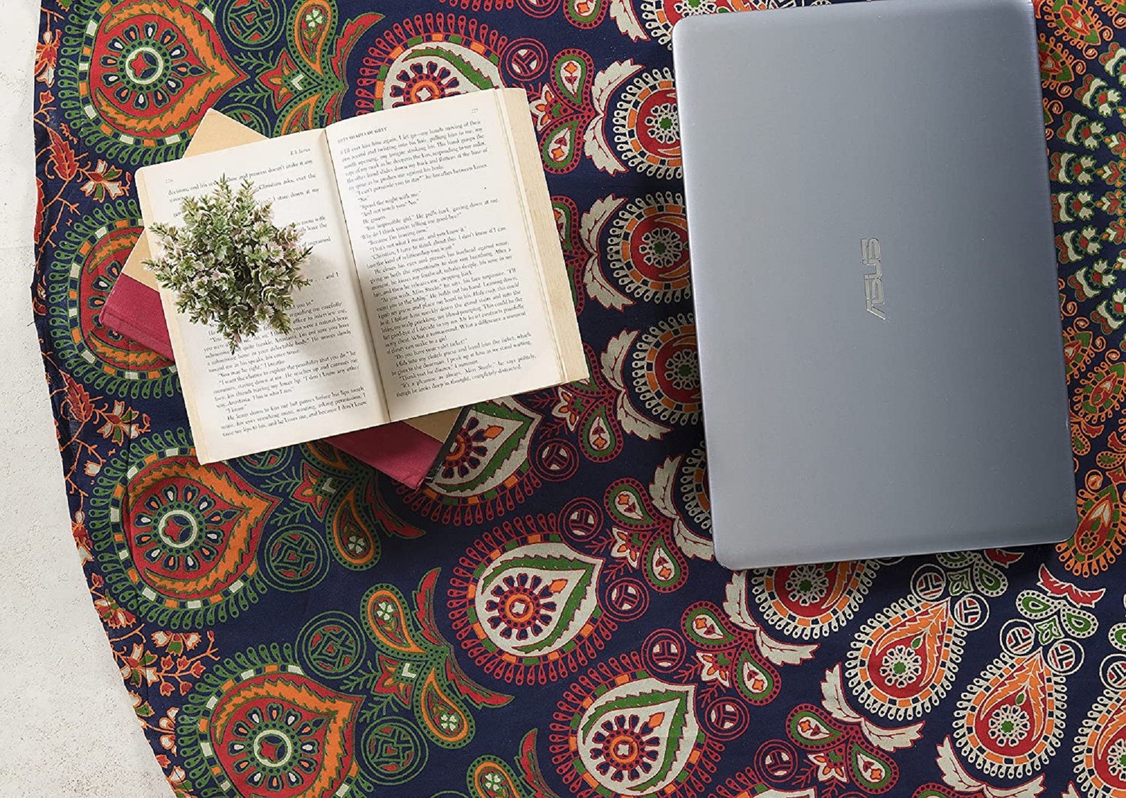 Peacock Mandala Round Hippie Beach Throw Fabric Indian - Etsy