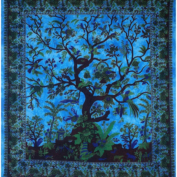 Indian Tree of Life Tapestry - Etsy
