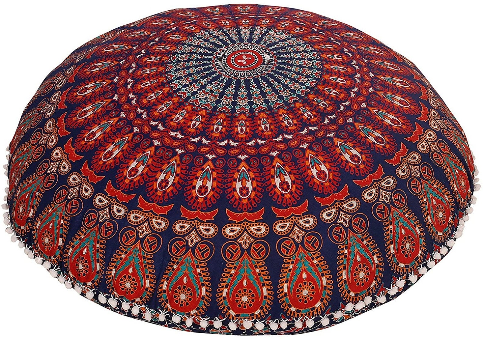 28 Round Cushion Cotton Cushion Cover Floor Pouf - Etsy