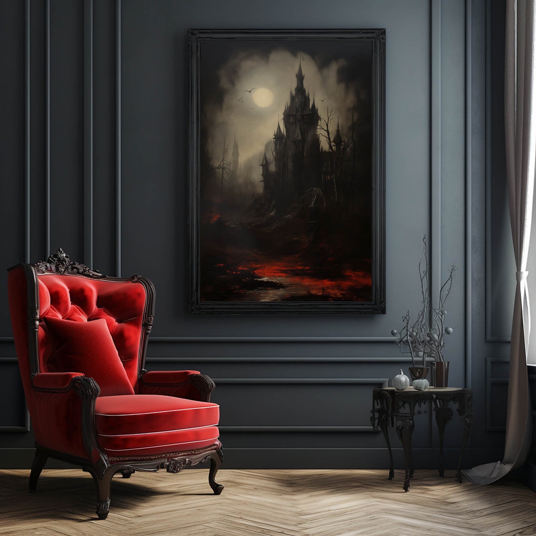 Dracula Castle Vintage Poster, Art Poster Print, Home Decor, Victorian ...