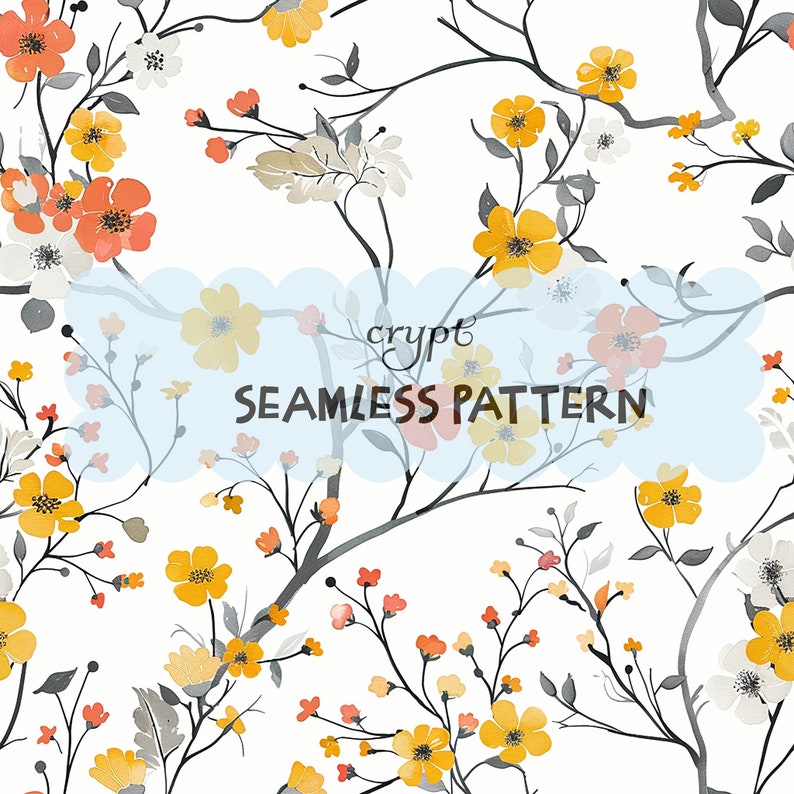 Spring Flowers Seamless Pattern Repeating File for Sublimation ...