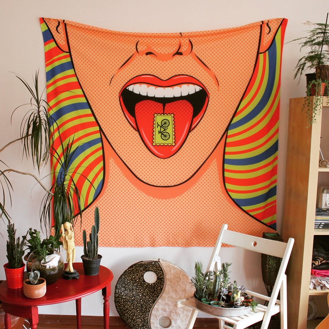 Albert Hoffman Bicycle, Acid LSD Bohemian Psychedelic Tapestry ...