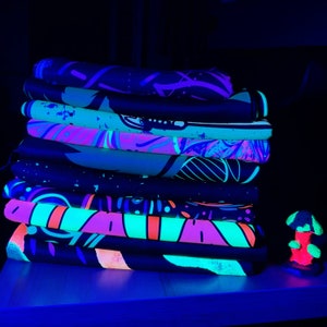 UV GLOW Tapestry / Neon Starry Night - Van Gogh / UV Reactive Wall ...