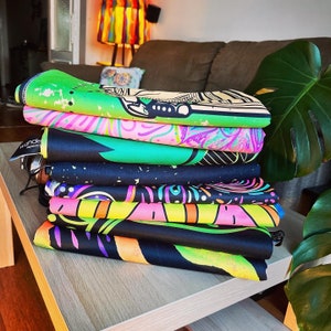 UV GLOW Tapestry / Neon Starry Night - Van Gogh / UV Reactive Wall ...