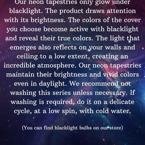 UV GLOW Tapestry / Neon Starry Night - Van Gogh / UV Reactive Wall ...