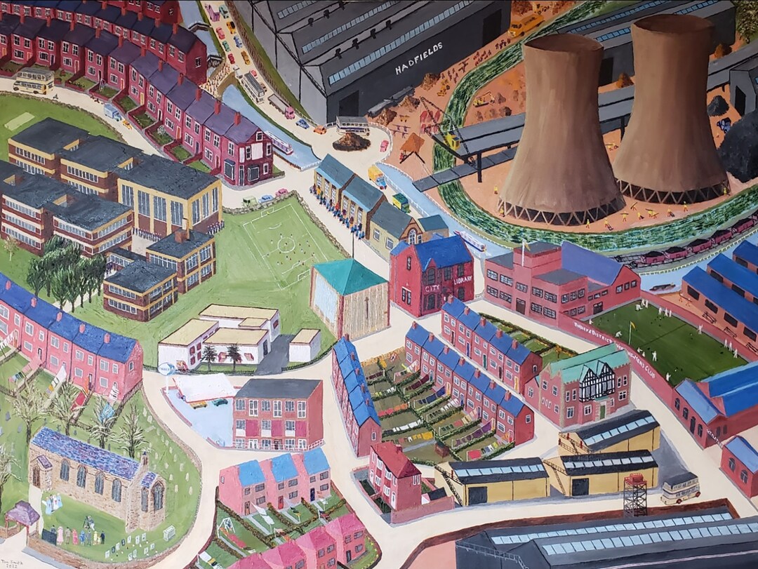 Limited Edition Print of Original Painting of the Tinsley Area - Etsy