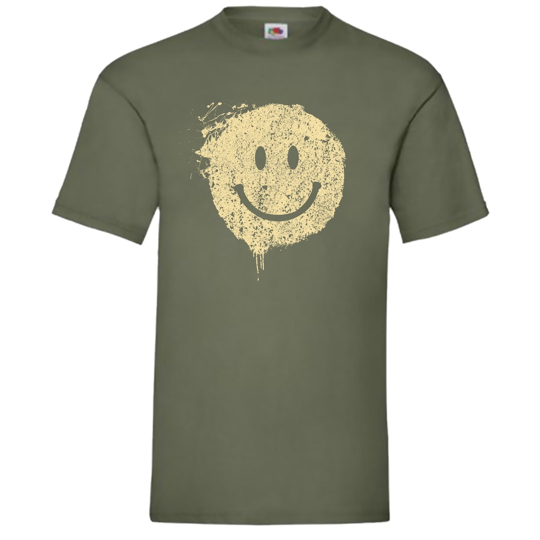 Smile Splat T-shirt Smile Face Spray Paint Spray Can Graffiti Street ...