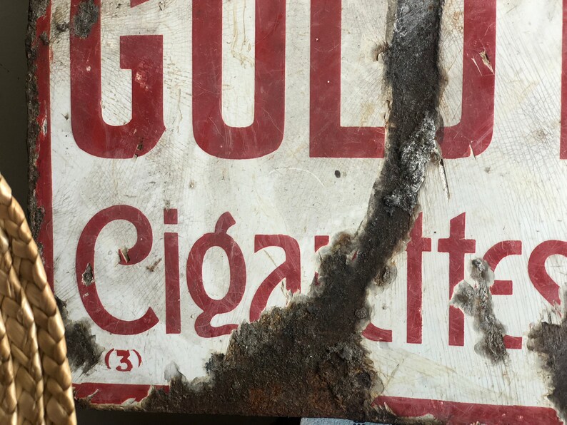 Wills Gold Flake Metal Cigarette Sign From the 1920's - Etsy