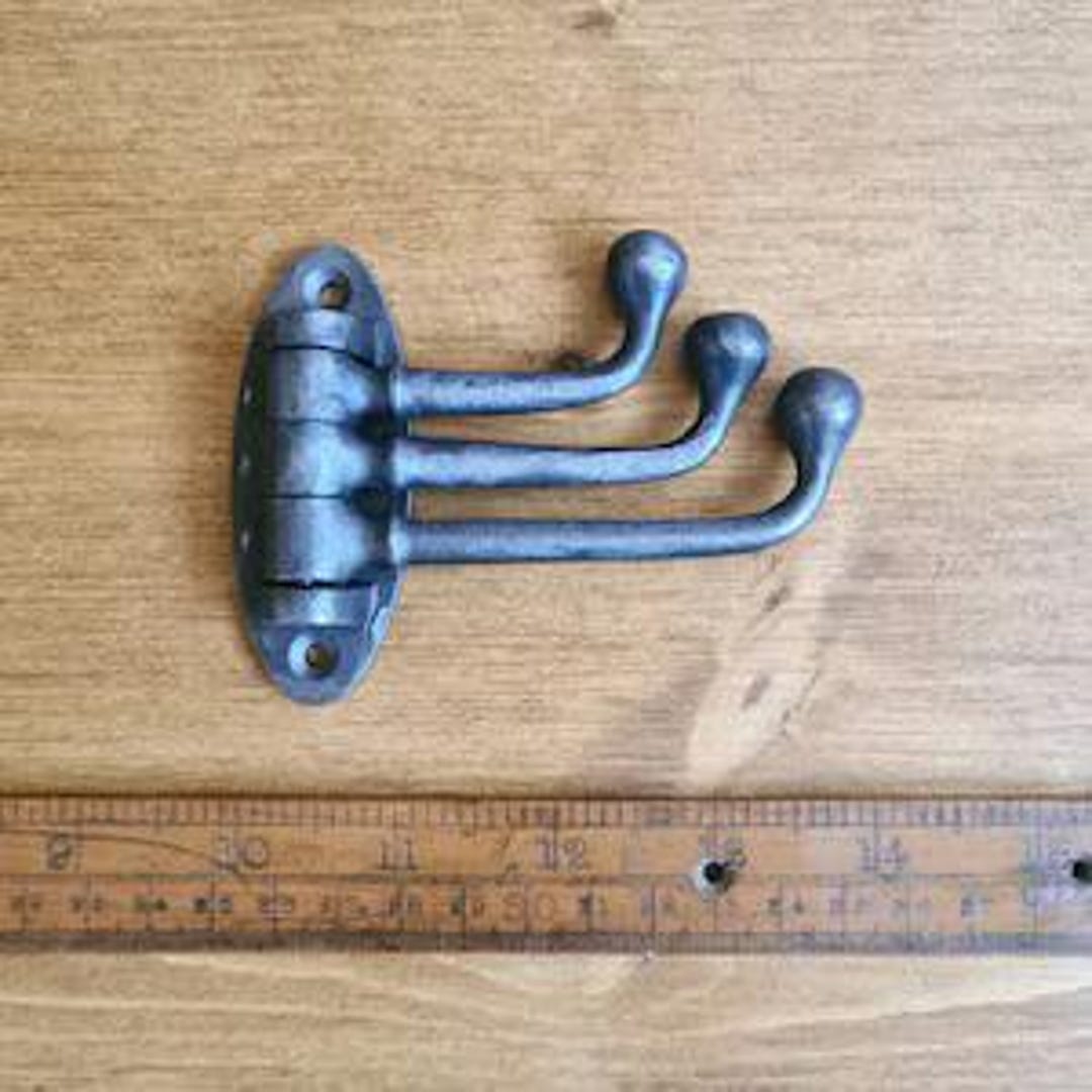 Swivel Triple Arm Hook Victorian Antique Cast Iron 75MM X 100MM - Etsy UK