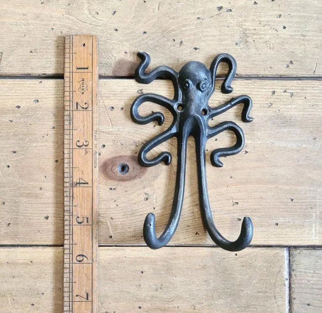 Octopus Coat / Key Hook Cast Iron 135mm X 85mm - Etsy UK