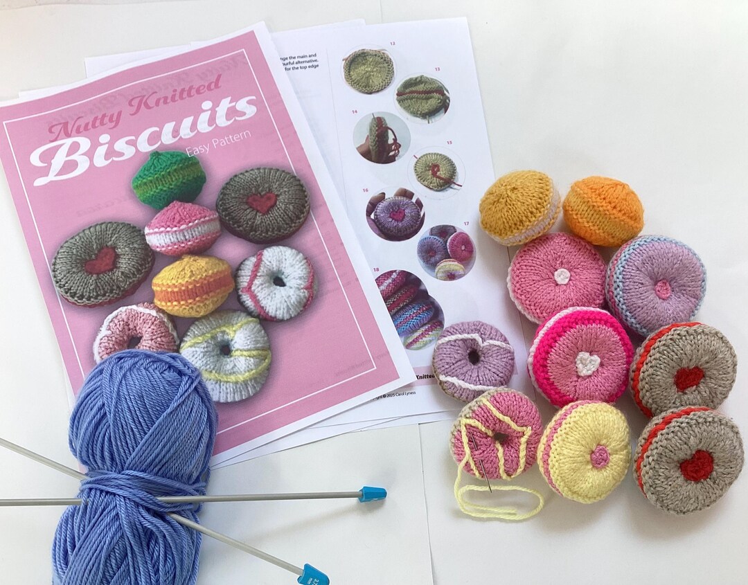 Easy Knit Pattern Instant Download - Kids Play Food Biscuits - Etsy