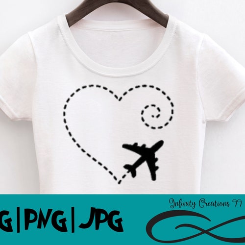 Jet Heart Flying Digital File SVG PNG JPG Cricut & | Etsy