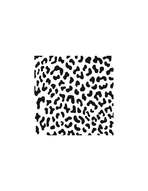 Leopard Print Stencil Printable