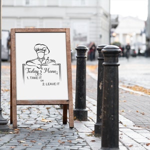 Today's Menu Digital File, SVG, PNG, JPG, Chef Svg, Chef Hat Svg ...