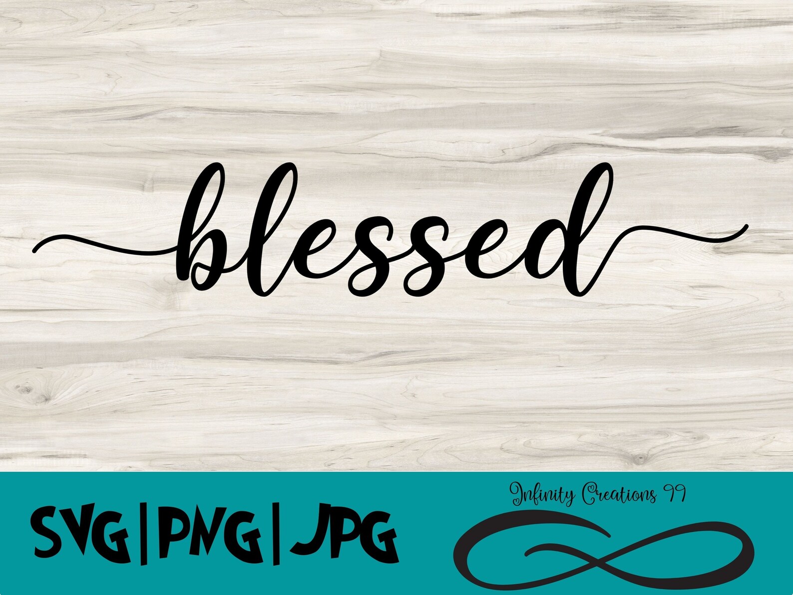 Blessed Word SVG PNG JPG Digital Files Cricut and Silhouette - Etsy