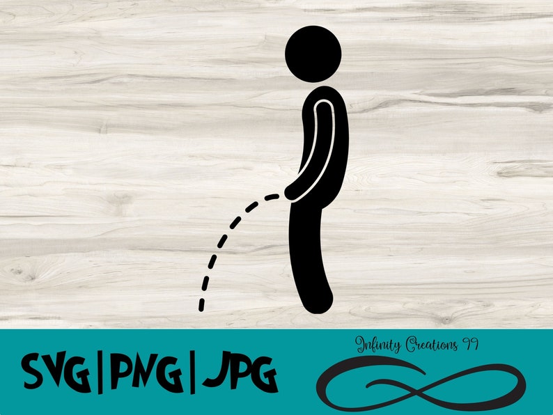 Man Peeing Digital Files, SVG, PNG, JPG, Funny Svg, Urinating Svg ...