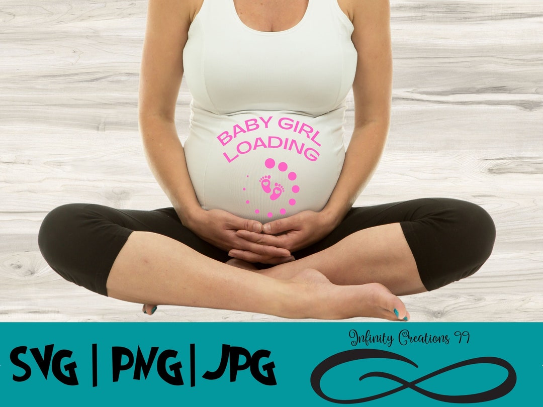 Baby Girl Loading SVG, PNG, JPG, Cricut Silhouette Digital File ...