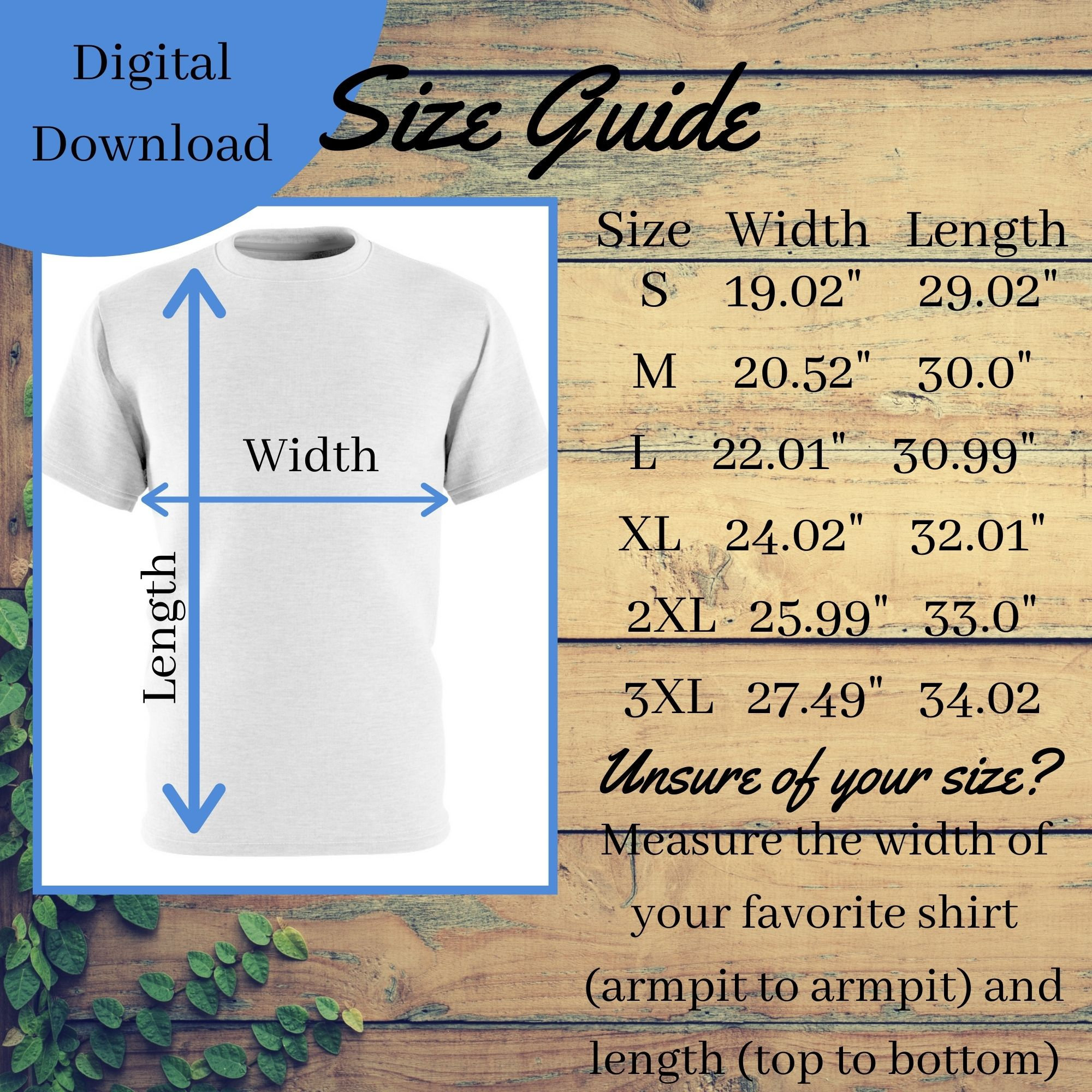 Size Chart Printify Unisex AOP Cut & Sew Tee Printify All over Print ...
