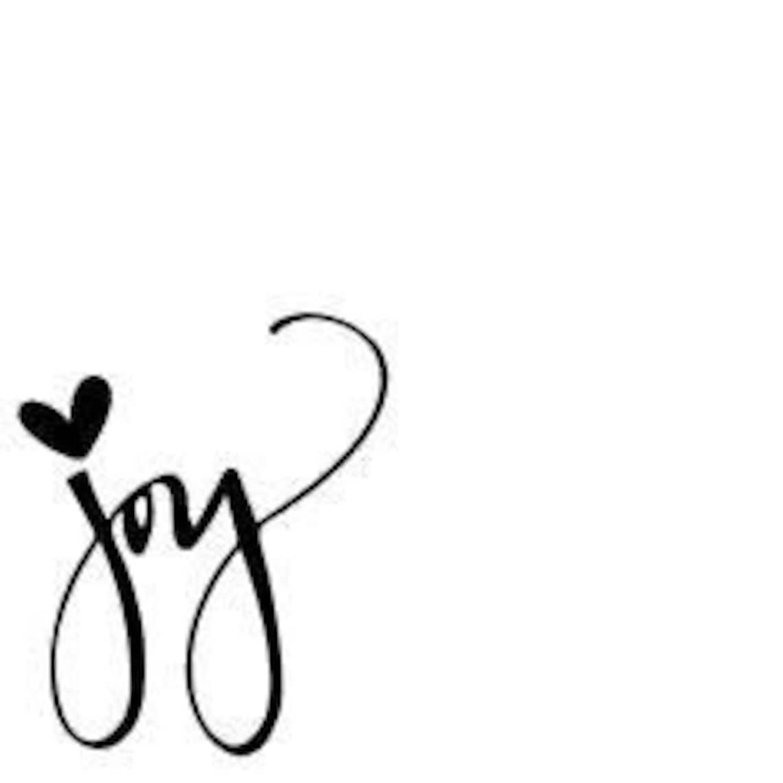 Joy Heart Word SVG PNG JPG Cricut & Silhouette Digital - Etsy