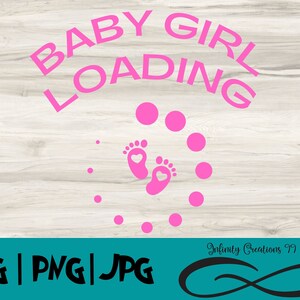 Baby Girl Loading SVG, PNG, JPG, Cricut Silhouette Digital File ...