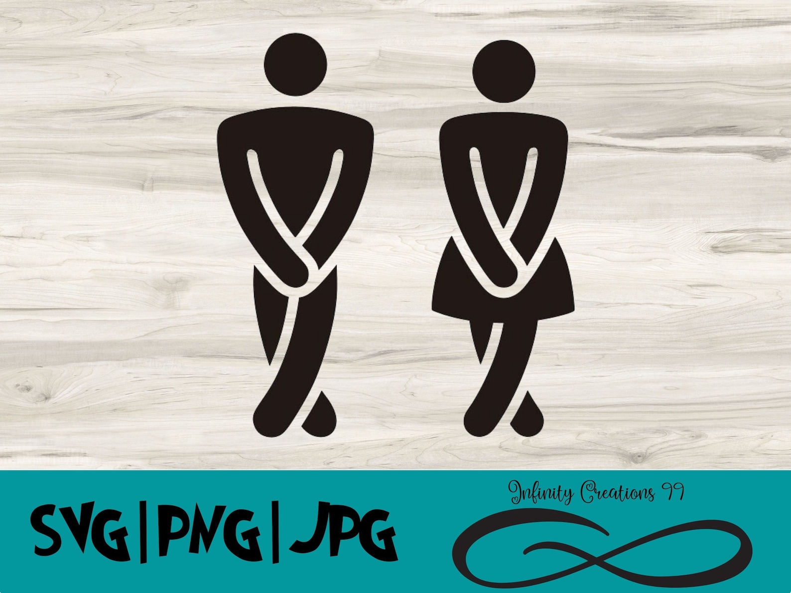 Gotta Go Bathroom Signs SVG PNG JPG Digital Files | Etsy