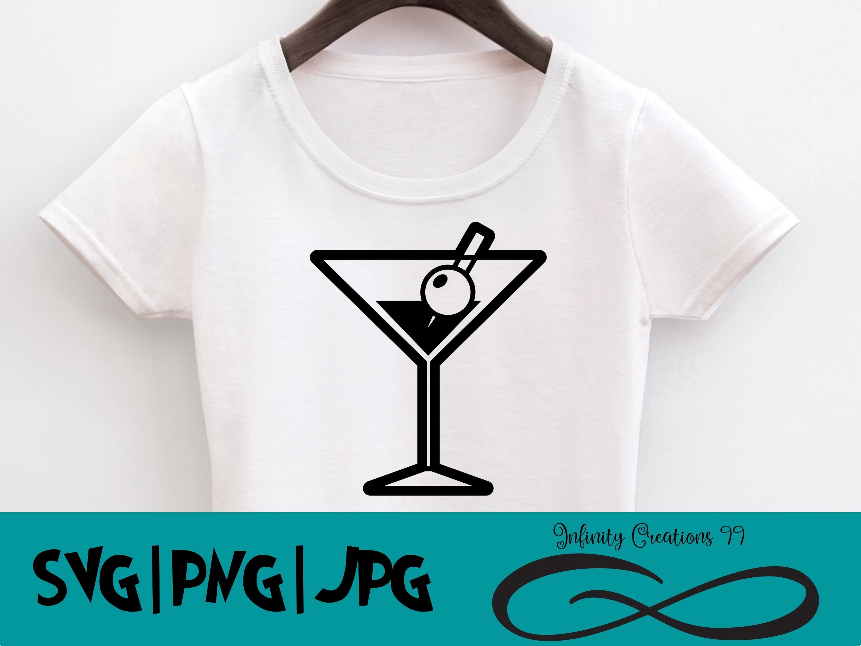 Martini Drink Digital File SVG PNG JPG Cricut & - Etsy
