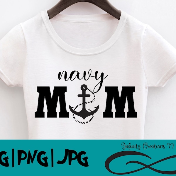 Navy Mom Svg - Etsy