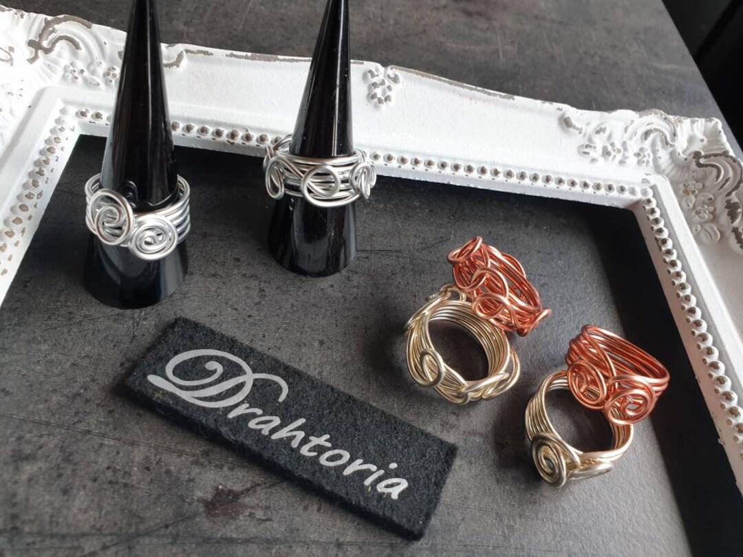 Noble Rings Made of Aluminum Wire, Handmade Statement Ring From the ...