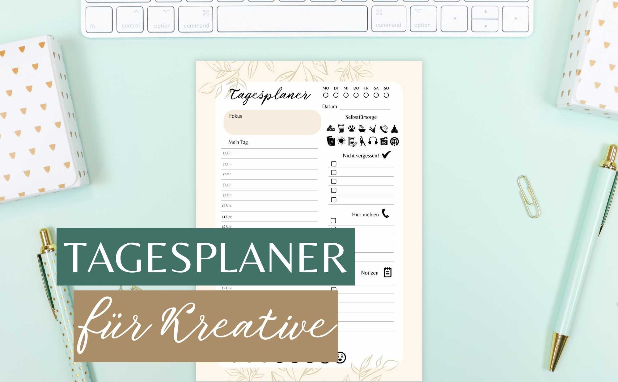 Tagesplan Vorlage Beige Daily Planer Deutsch Tagesplaner - Etsy