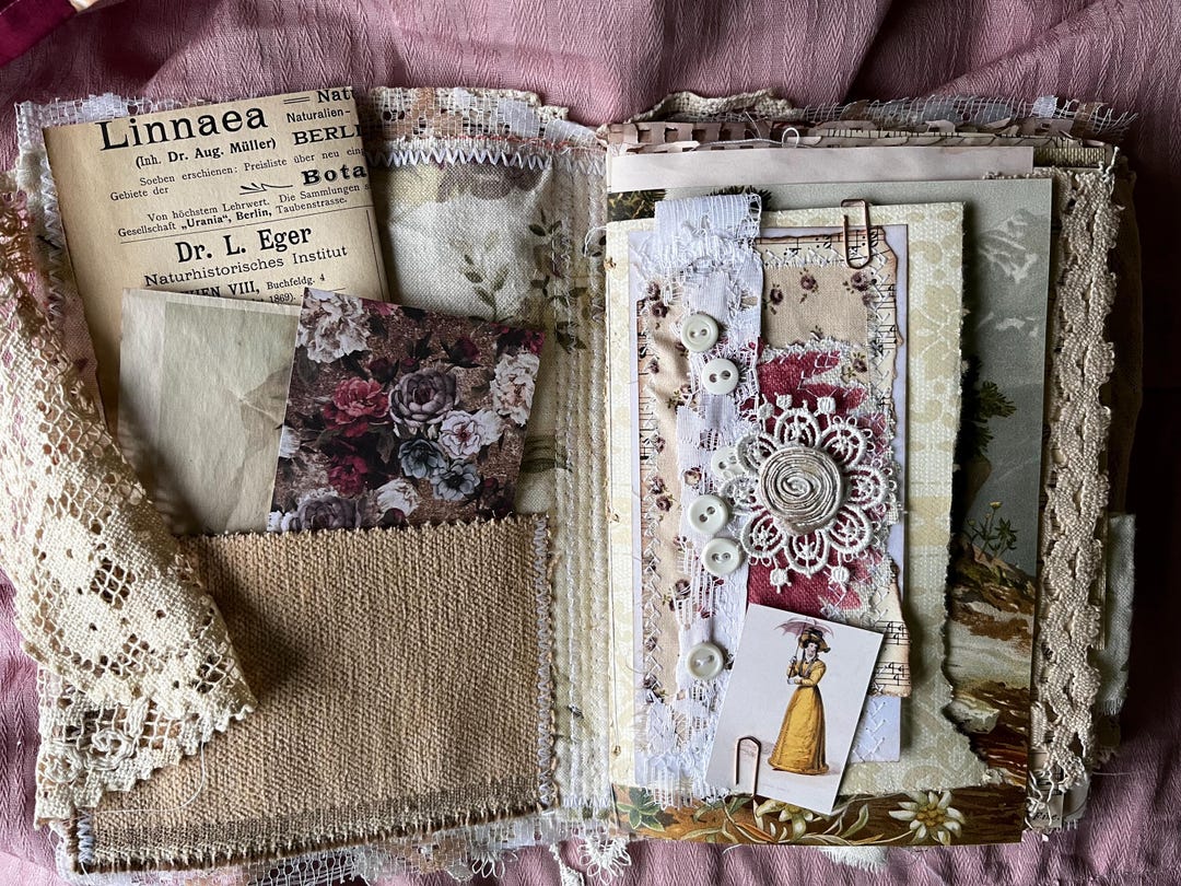 Vintage Fashion Themed Junk Journal (II) "summer Memories", Unique ...