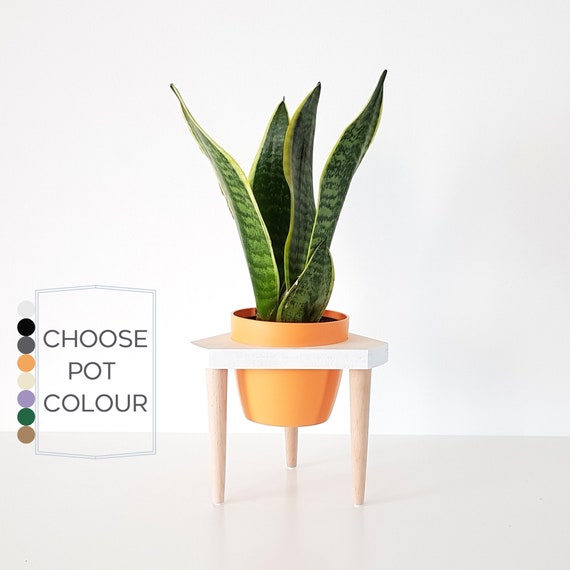 Stunning Wooden Plant Stand for Computer Desks or Home Offices | Etsy