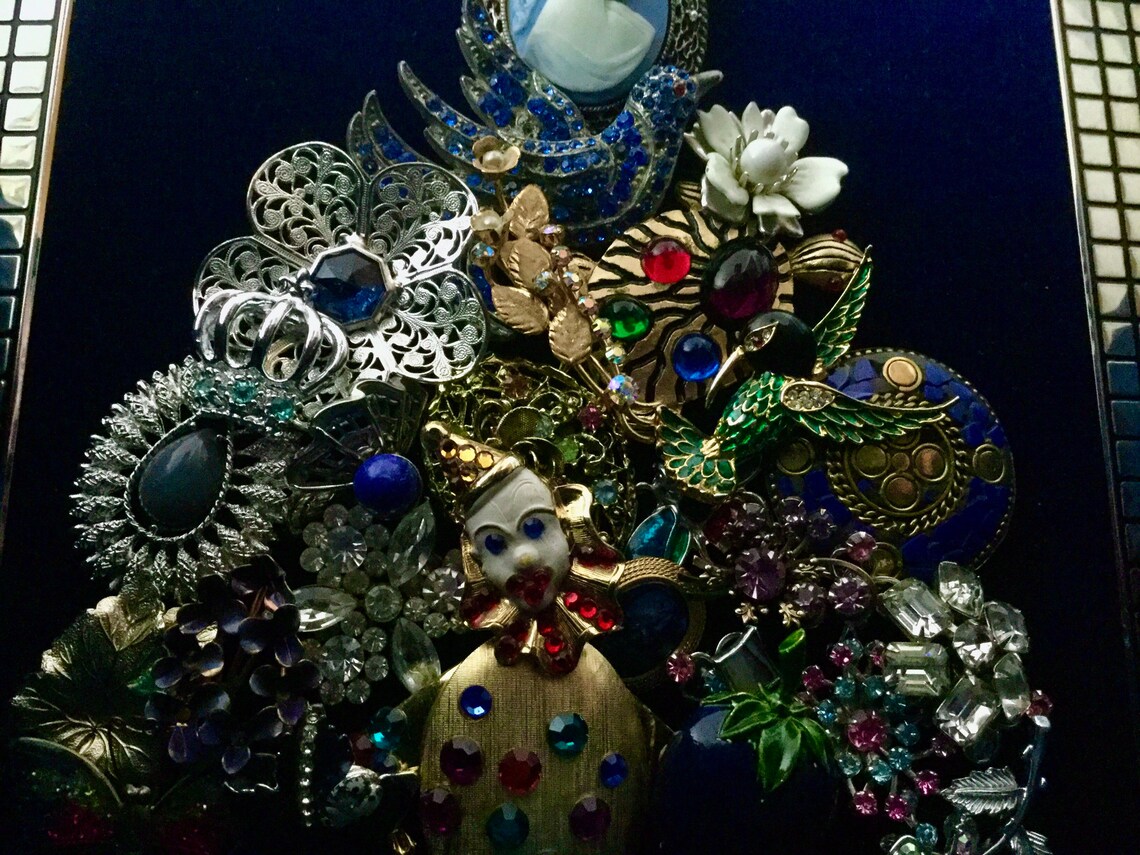 Stunning Vintage Designer Jewelry Jeweled Collage Christmas - Etsy