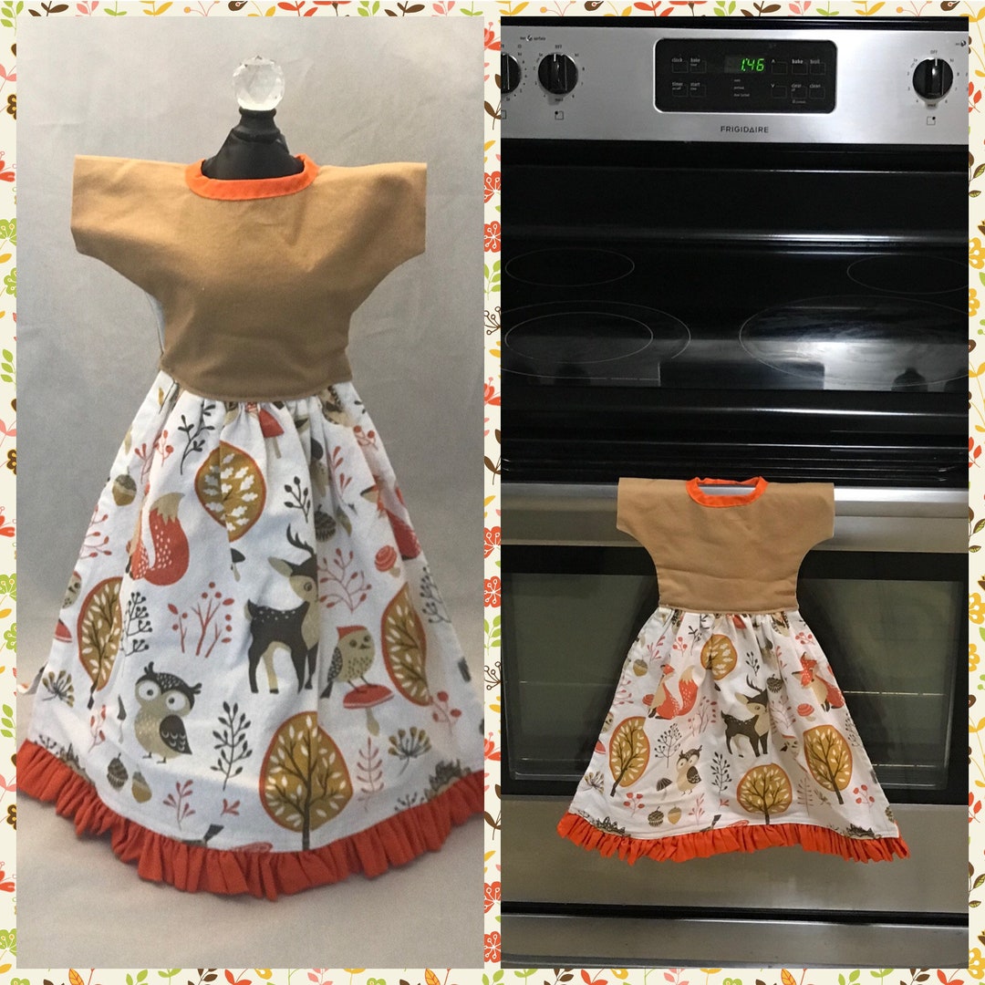 Fall Furry Friends Oven Towel - Etsy