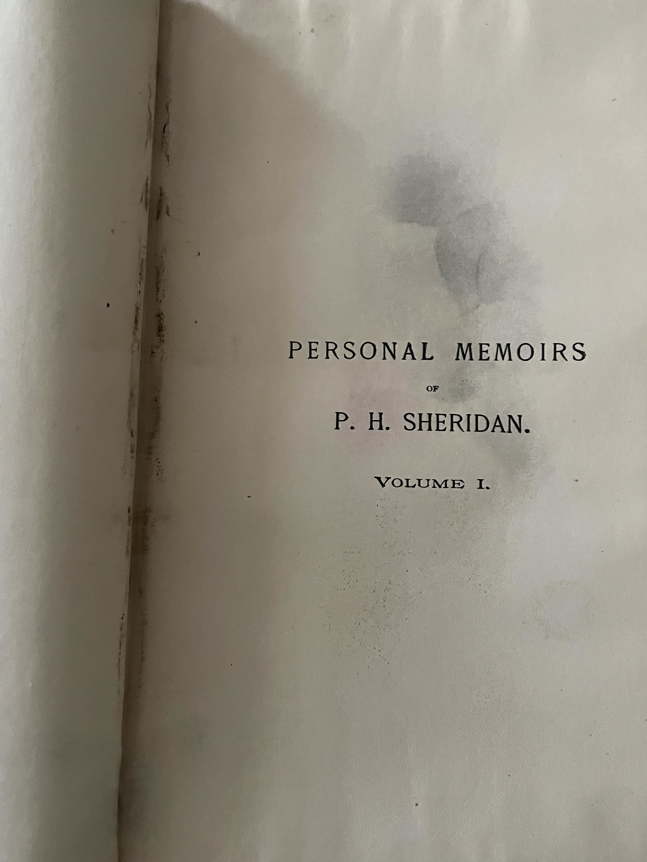 1888 CIVIL WAR General Sheridan Personal Memoirs Union & Native ...