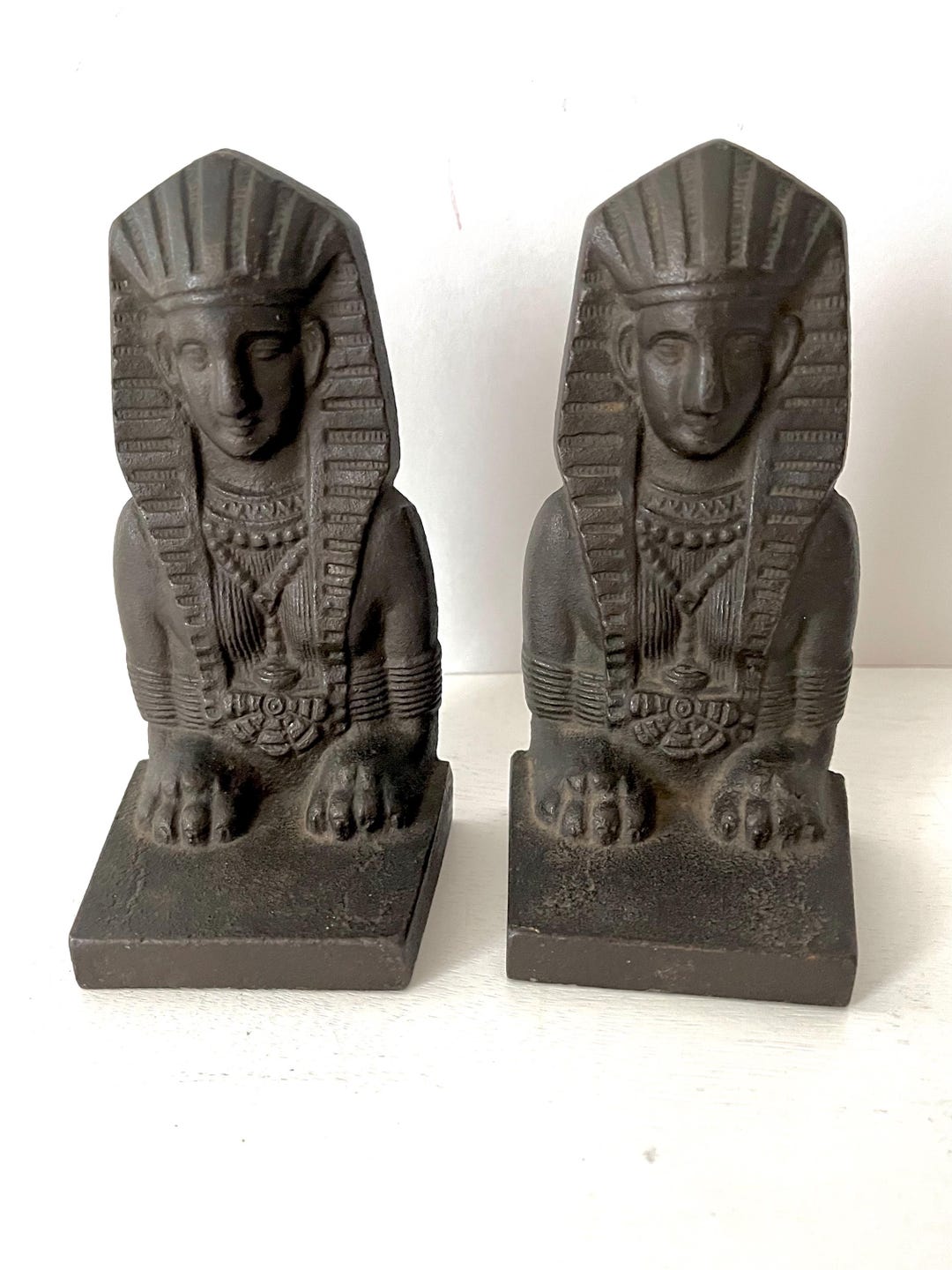 Vintage Egyptian Pharaoh Sphinx Bookends - Etsy