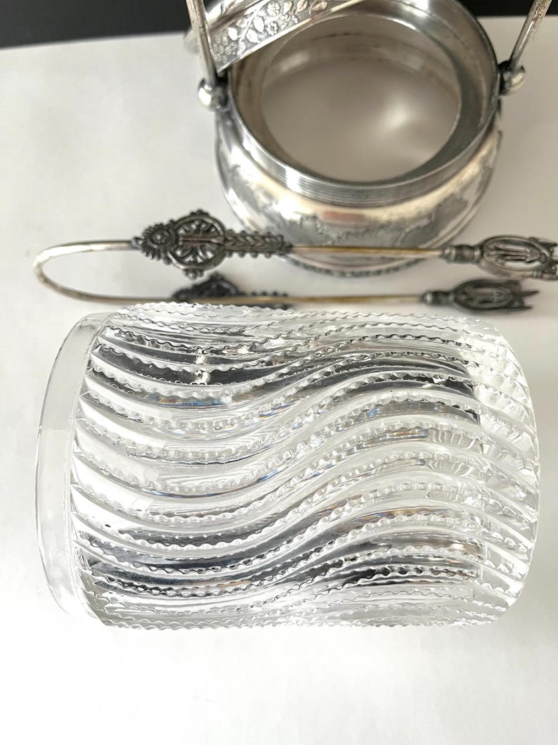 Victorian Antique Pickle Castor Jar Set With Stand Tongs Meriden Silver ...