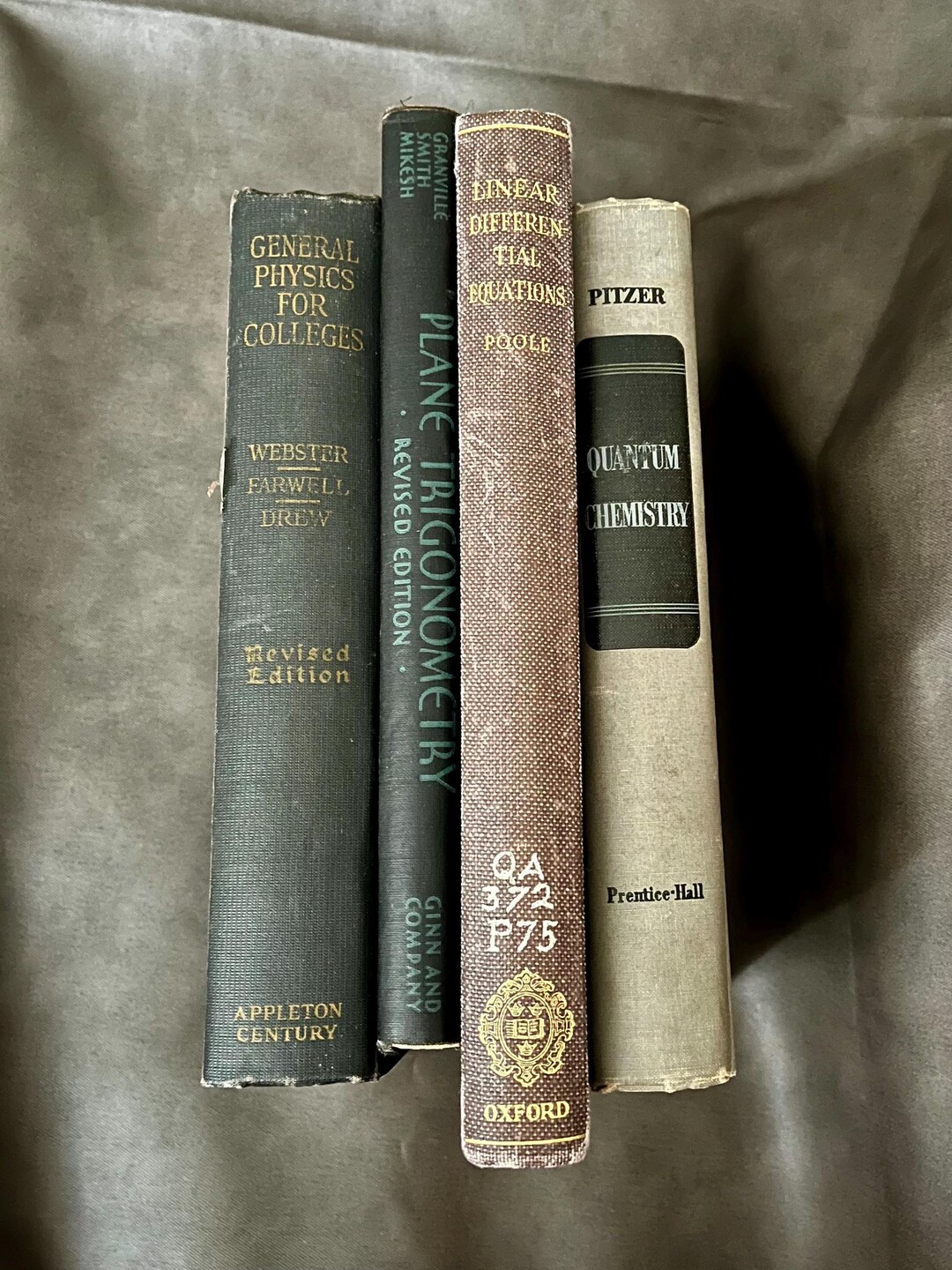 1909-1953 4 Science Books, Physics, Mathematics, Trigonometry ...