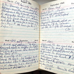 Vintage 1965 Handwritten Diary Daily Ledger Flushing - New York City ...