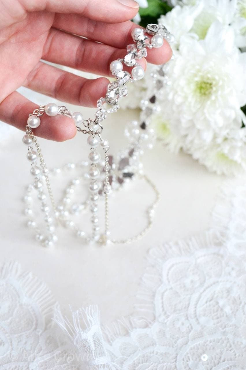 Wedding Tikka Set, Full Silver Tikka, Two Piece Bridal Pearl Tikka ...