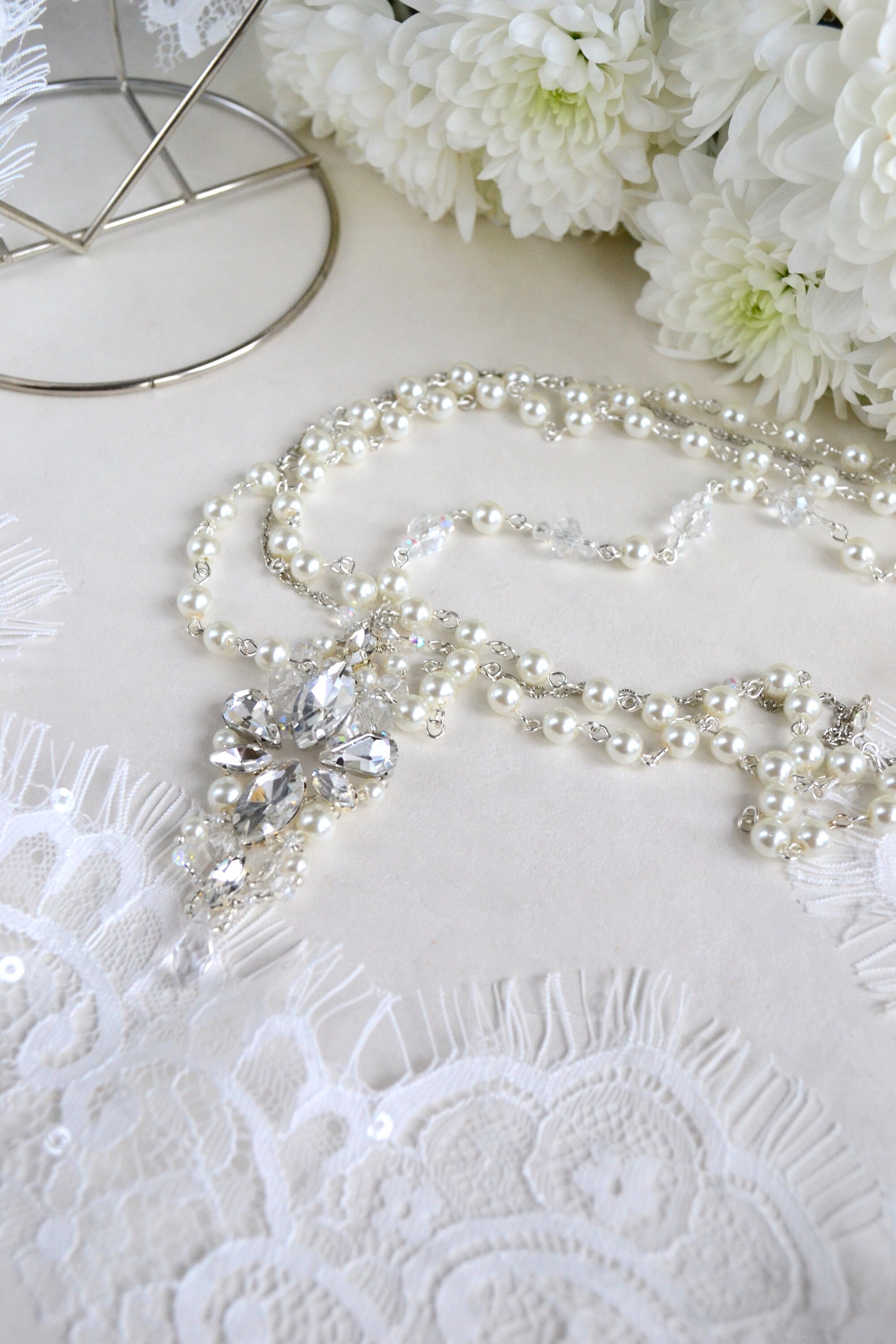 Wedding Ivory Pearls Tikka, Ivory Pearls Headpiece, Indian Chain ...