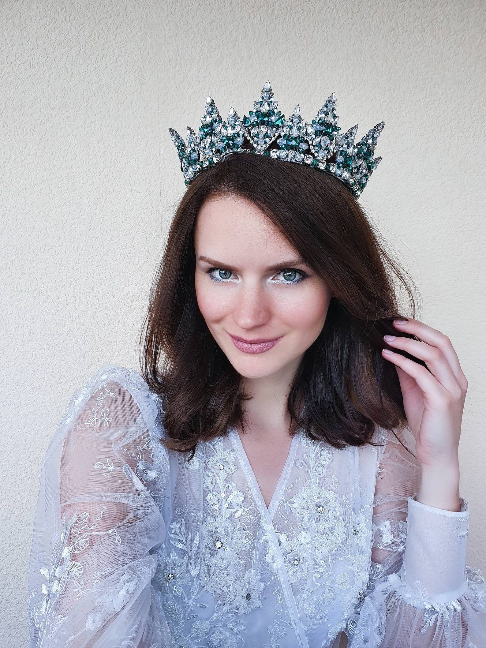 Wedding Emerald Crown Crystals Bride Tiara Prom Princess - Etsy