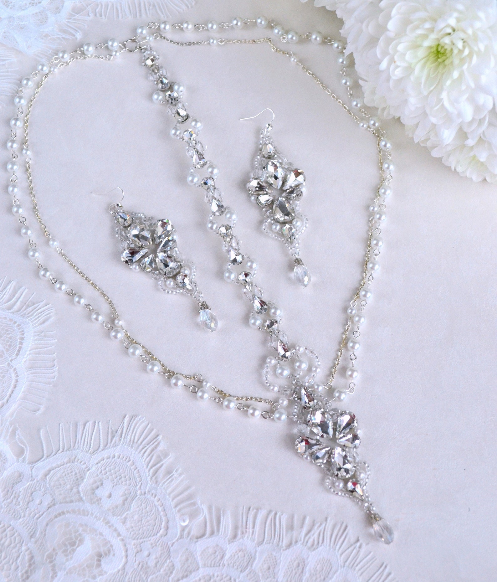 Wedding Tikka Set, Full Silver Tikka, Two Piece Bridal Pearl Tikka ...
