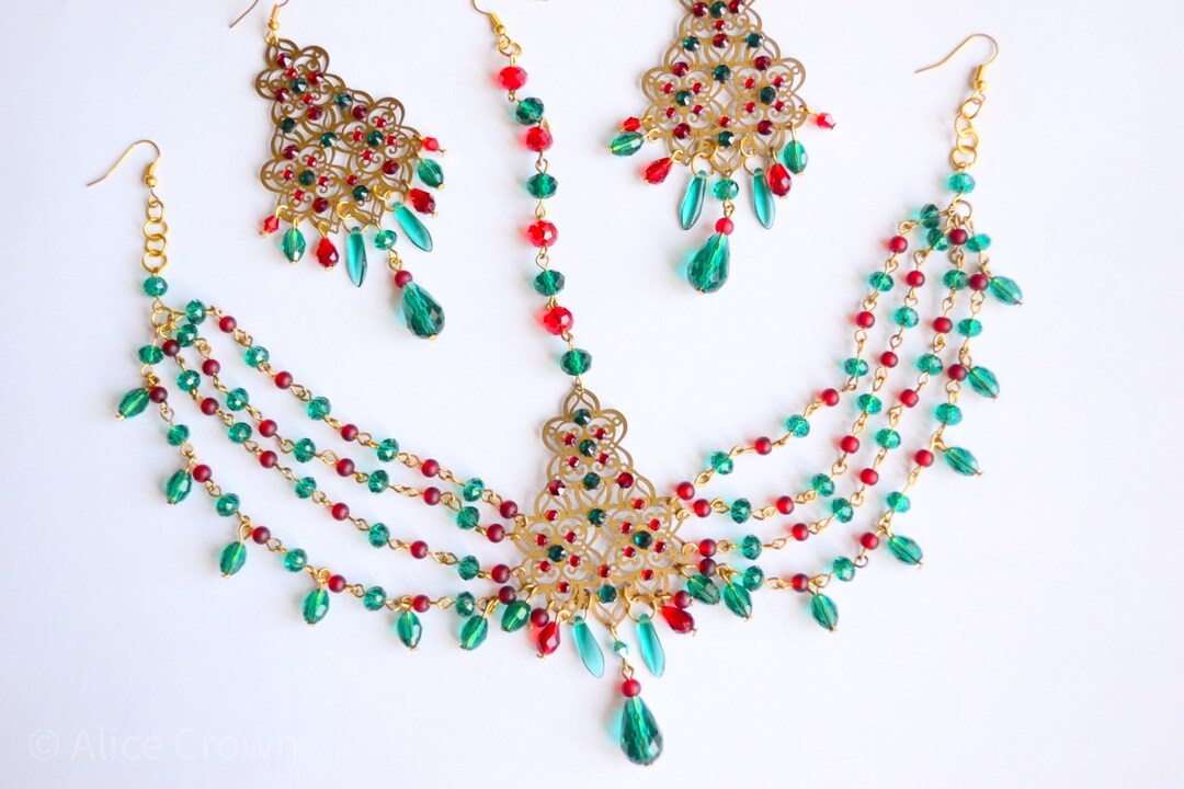 Wedding Tikka Set Gold Tikka Chain Egyptian Bridal - Etsy