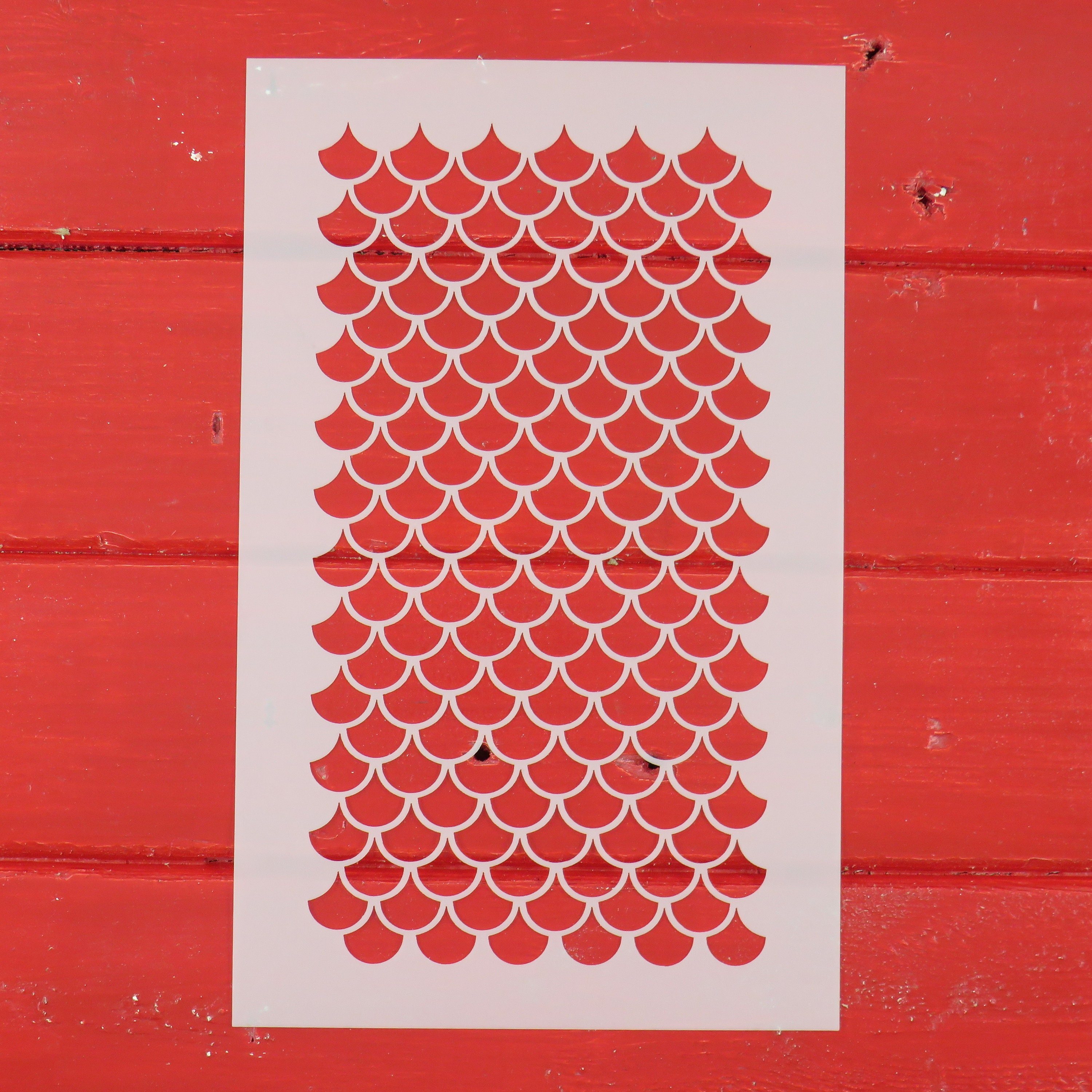 Fish Scales Stencil - Etsy Canada