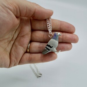Pigeon Pendant Necklace, Northeastern Bird, Bird Jewelry, Bird Watcher ...