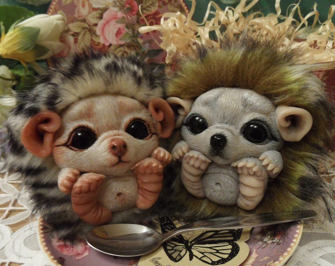 Forest Monster Figurine, Ooak Fantasy Beast Sculpture, Forest Spirit ...